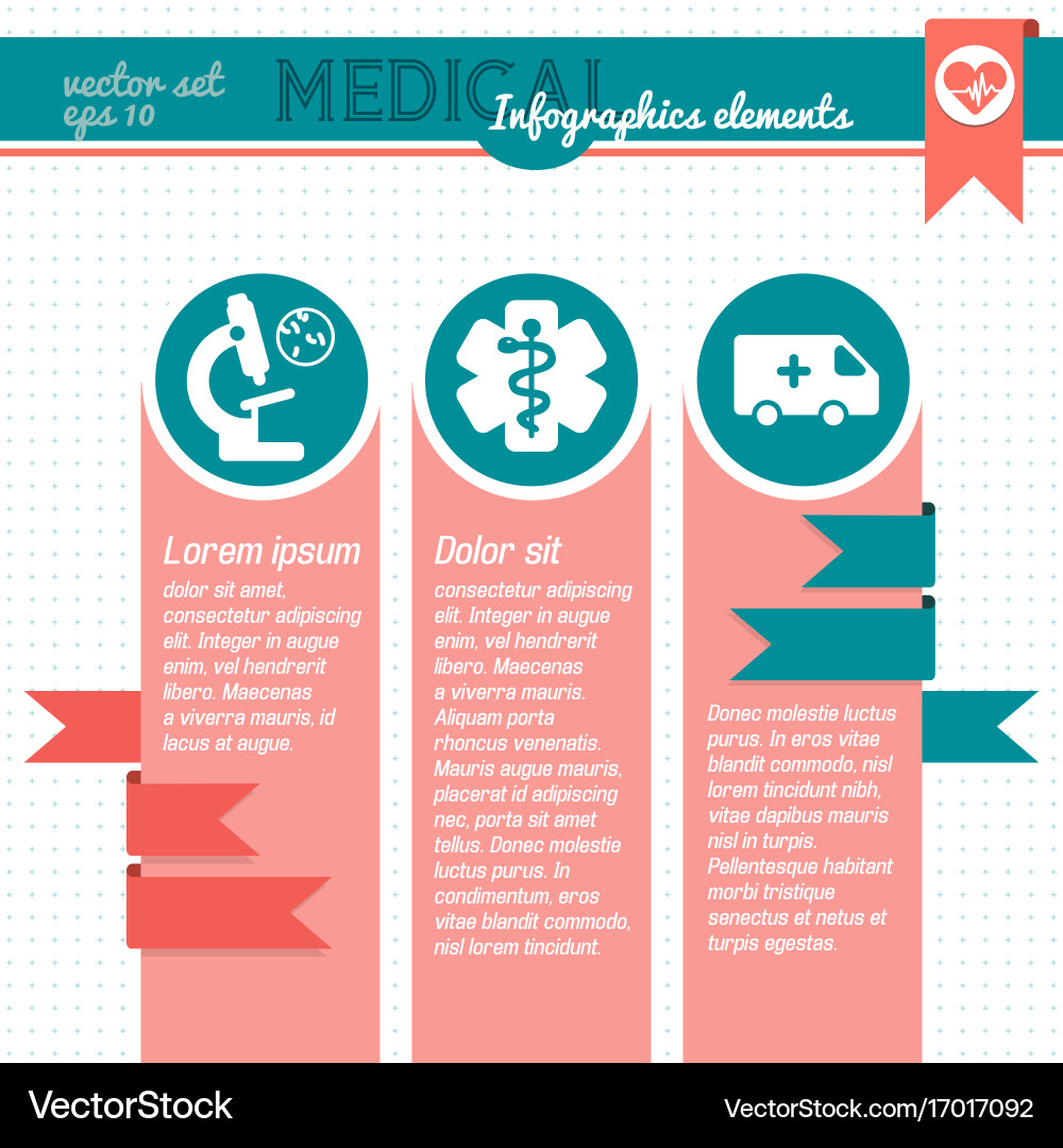 Medical infographic template with text fields Vector Image