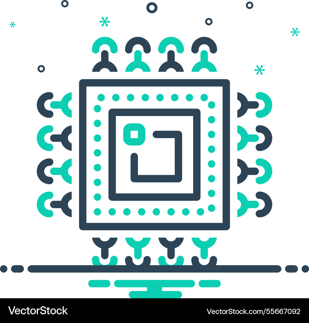 Microprocessor Royalty Free Vector Image - VectorStock