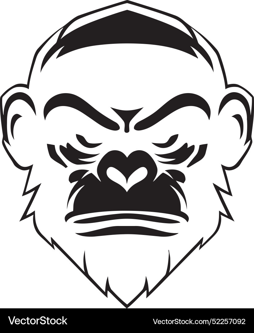Moonlit primate affectionape and monkey shadows Vector Image