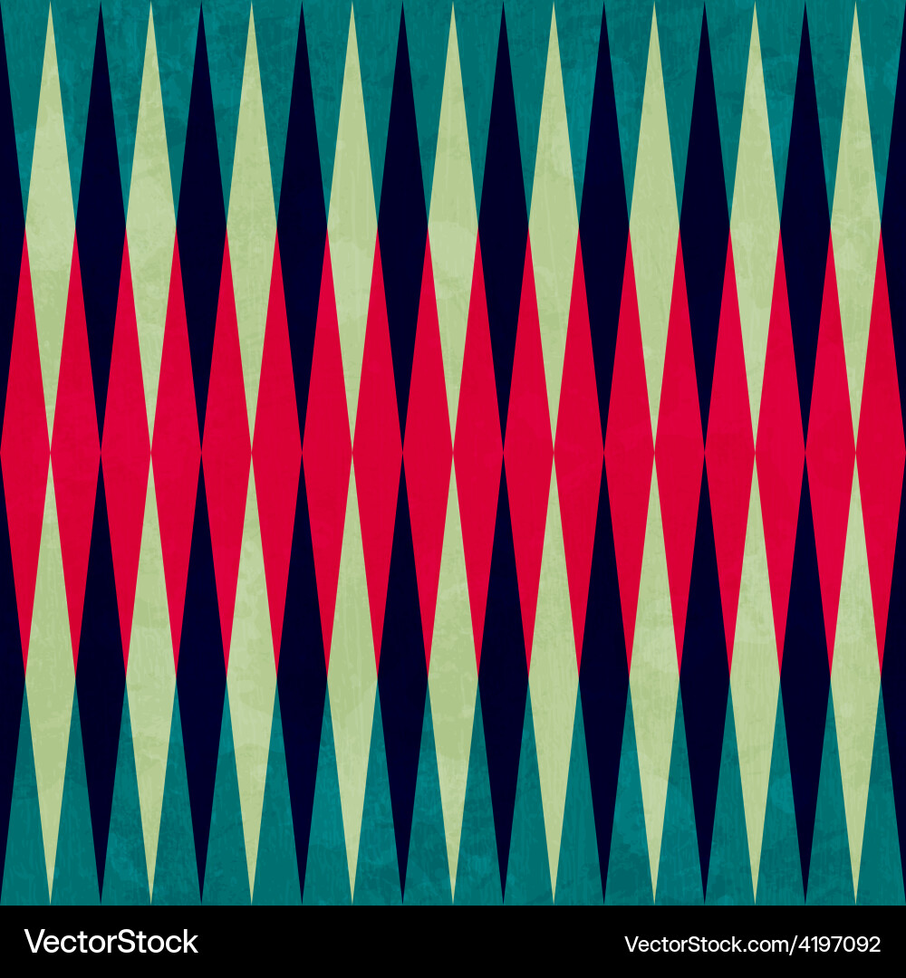 Retro Geometric Rhombus Pattern Royalty Free Vector Image