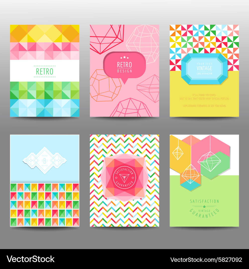 Set of geometric brochures and cards Royalty Free Vector