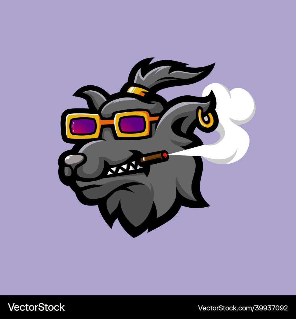 Wolf cool Royalty Free Vector Image - VectorStock