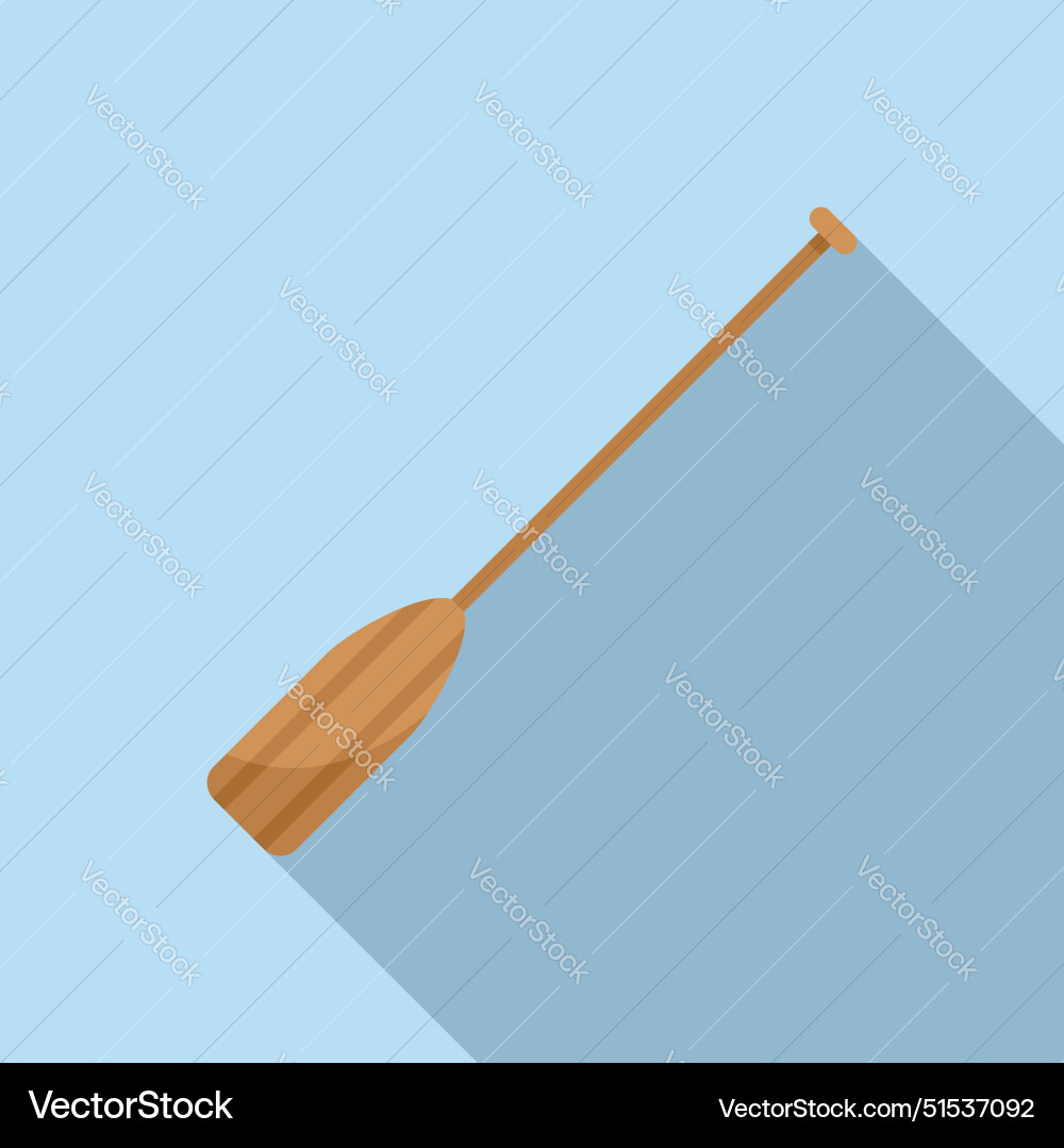 Wooden paddle for kayaking and canoeing Royalty Free Vector