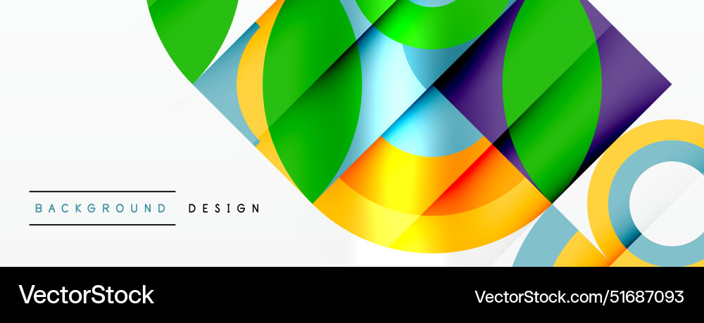 Circles and petals geometric beautiful abstract Vector Image