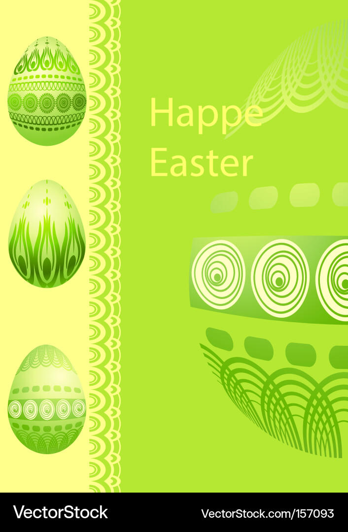 Easter card with eggs Royalty Free Vector Image