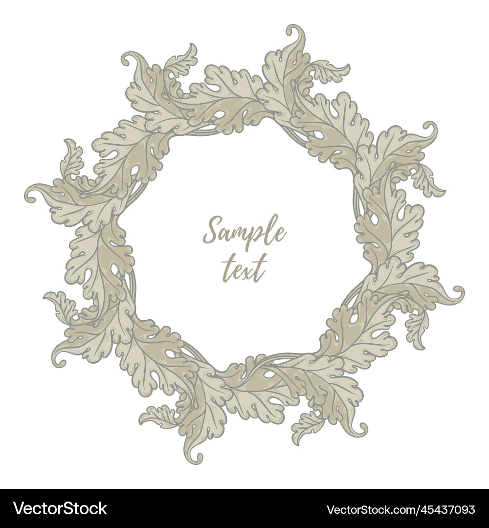 Floral frame isolated on white background Vector Image