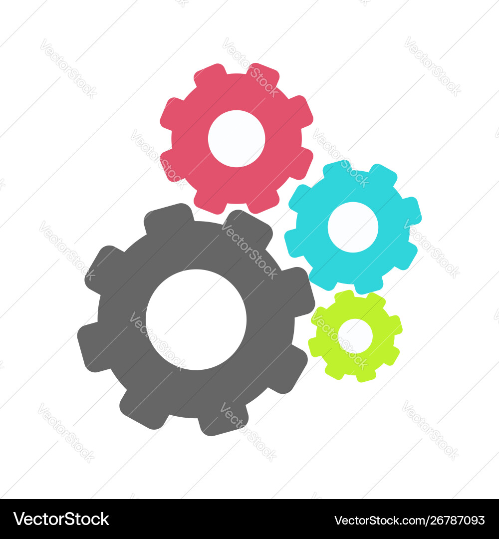 Gear icon template Royalty Free Vector Image - VectorStock
