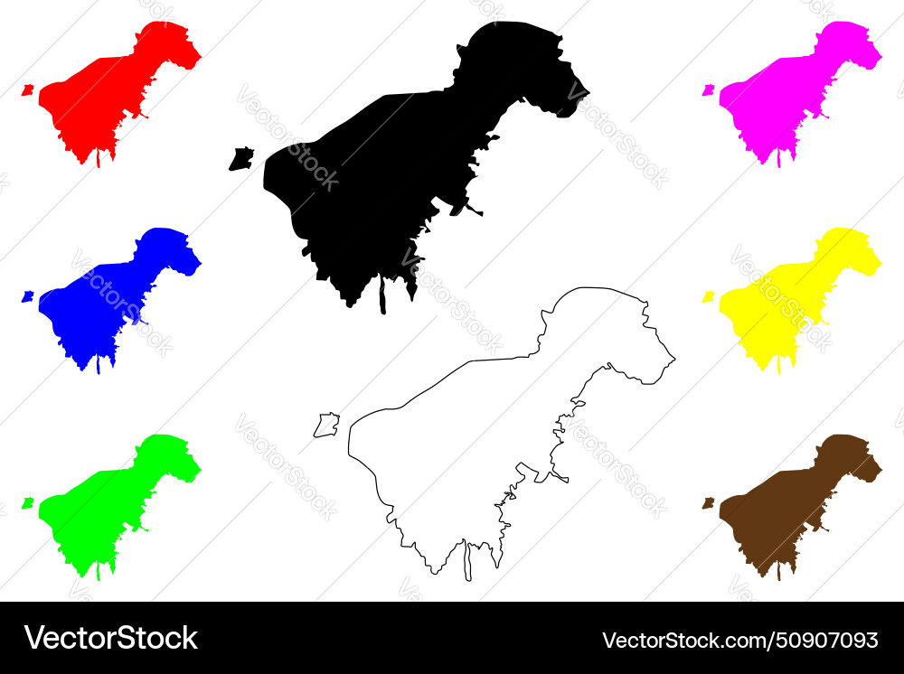 Popayan city republic of colombia map scribble Vector Image