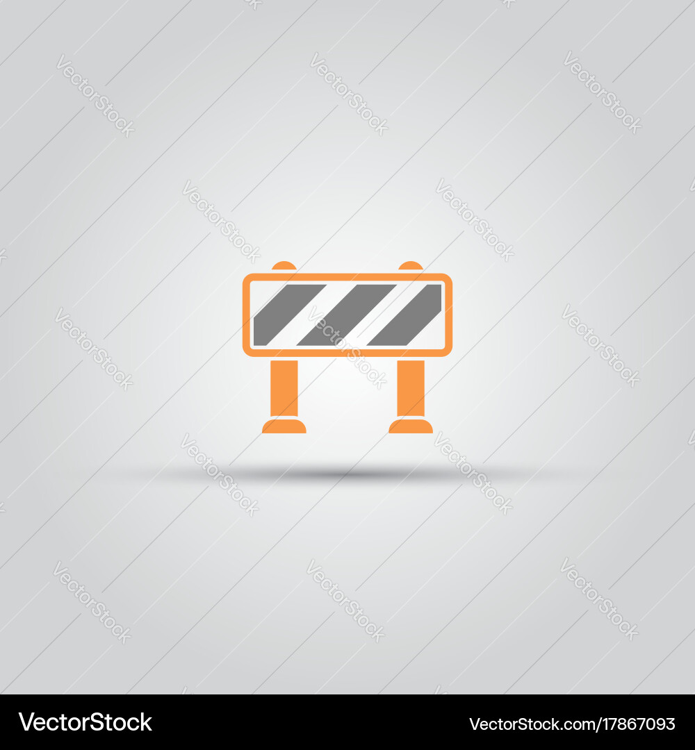 Road barrier isolated colored icon Royalty Free Vector Image