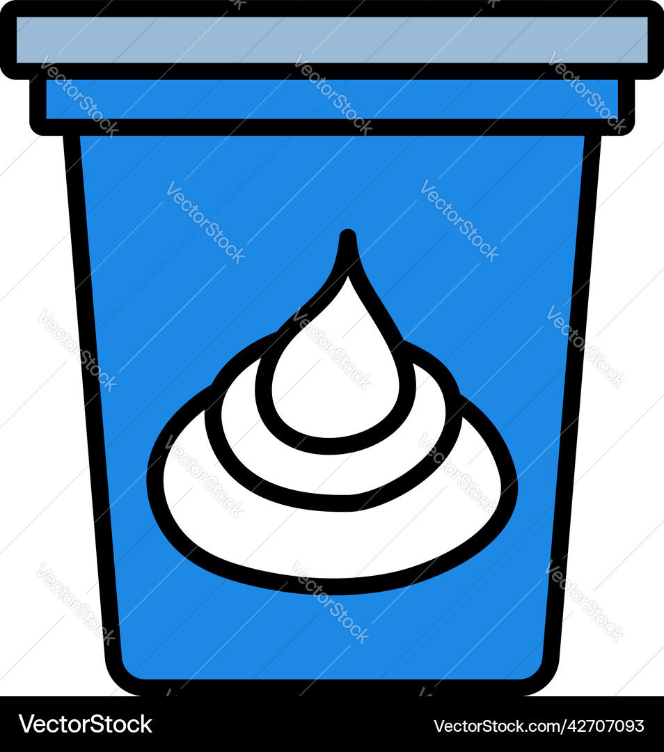 Sour cream icon Royalty Free Vector Image - VectorStock