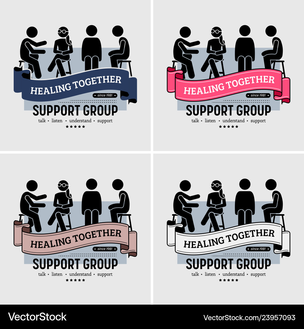 Support Group Connection Artwork Royalty Free Vector Image