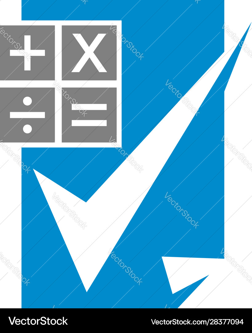 Bookkeeping accounting calculation logo design Vector Image