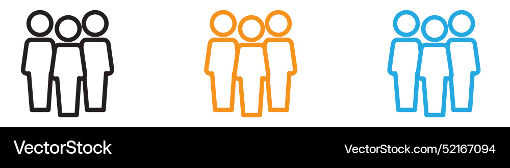 Company staff icon logo set collection for web Vector Image