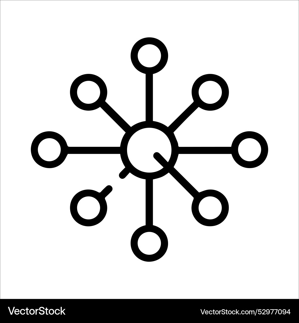 Connections icon or modern line symbol art Vector Image
