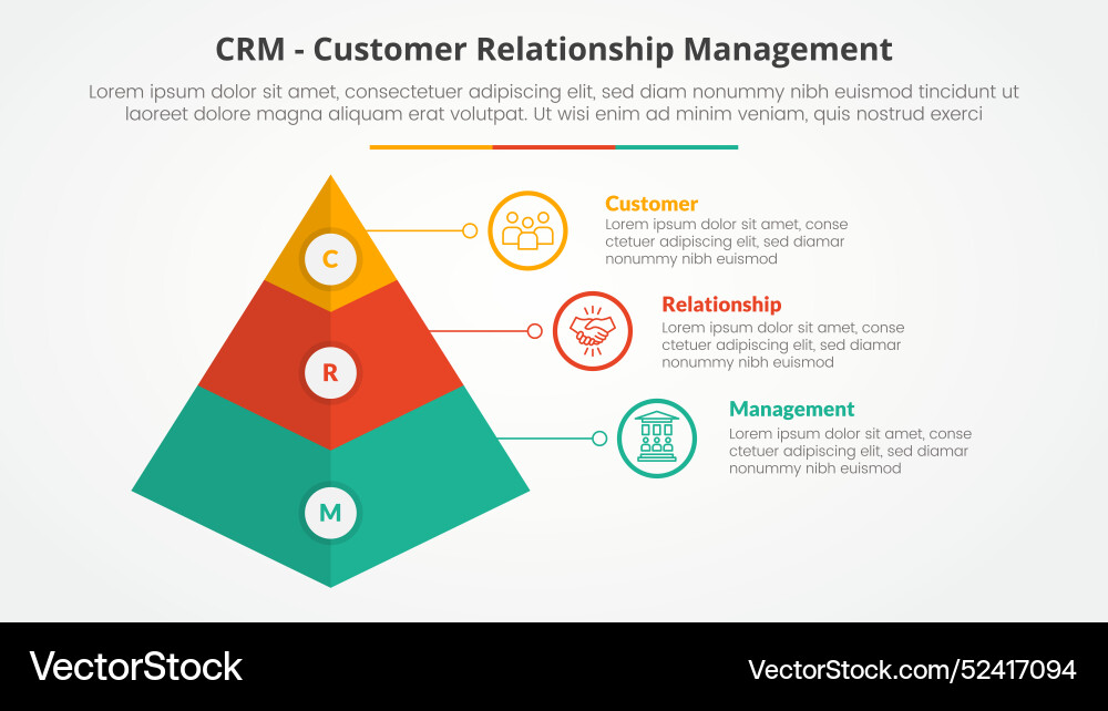 Crm customer relationship management infographic Vector Image