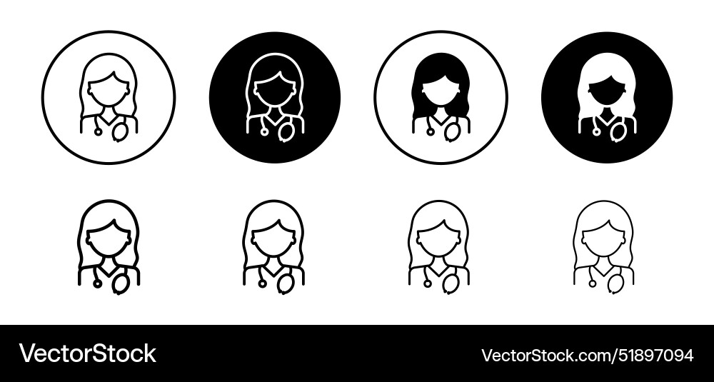 Doctor icon set collection for web Royalty Free Vector Image