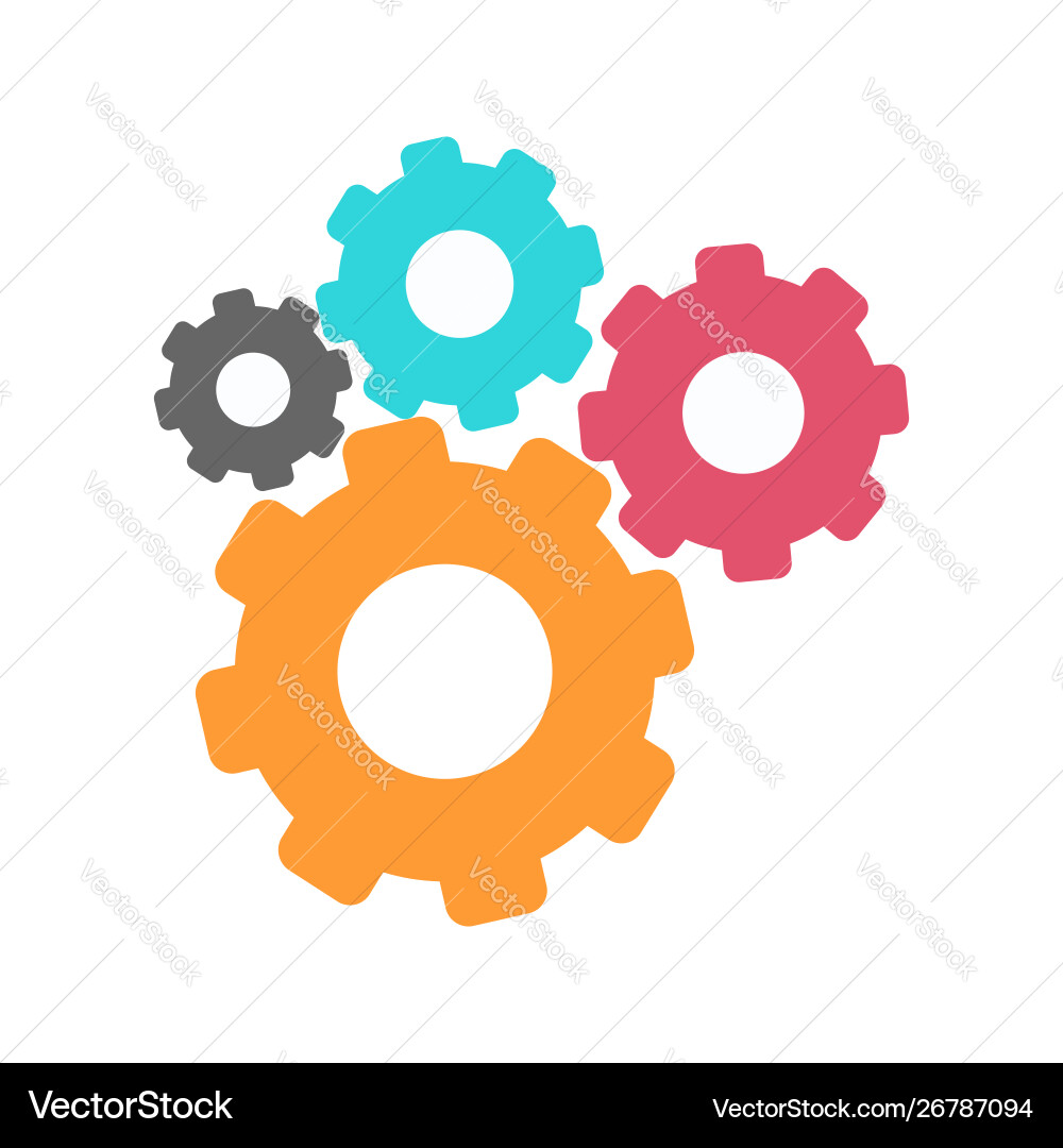 Gear icon template Royalty Free Vector Image - VectorStock