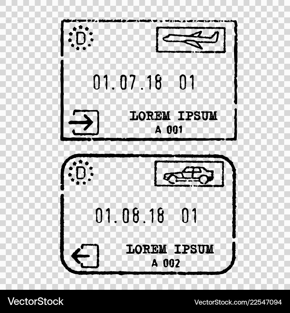German Passport Stamp Vector Images (27)