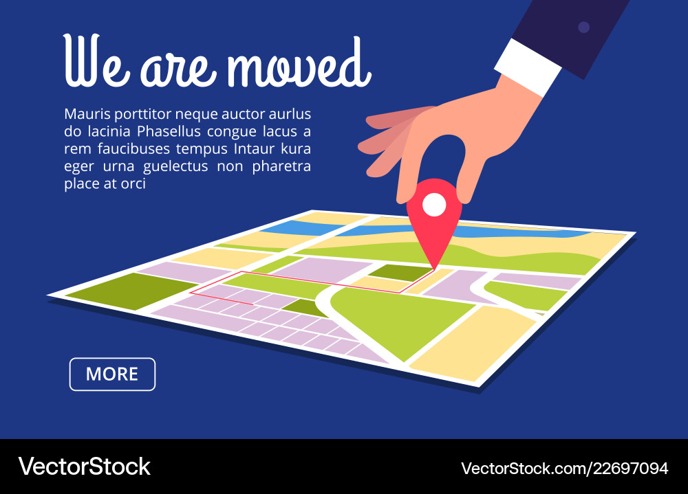 Moving concept changing address new location Vector Image