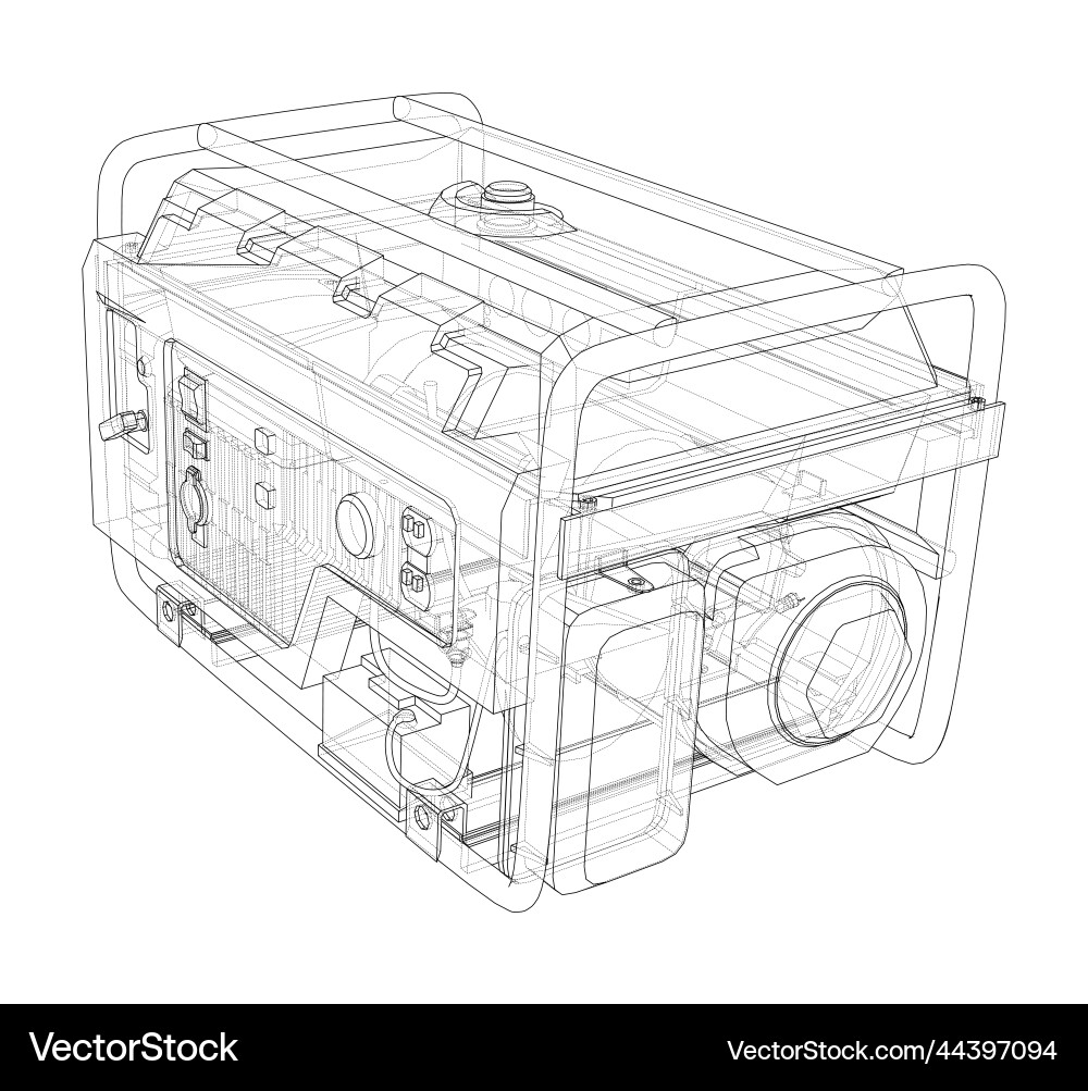Portable electro generator Royalty Free Vector Image
