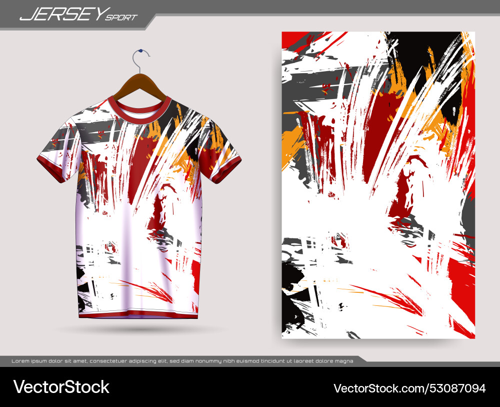 Sports geometric racing jersey design Royalty Free Vector