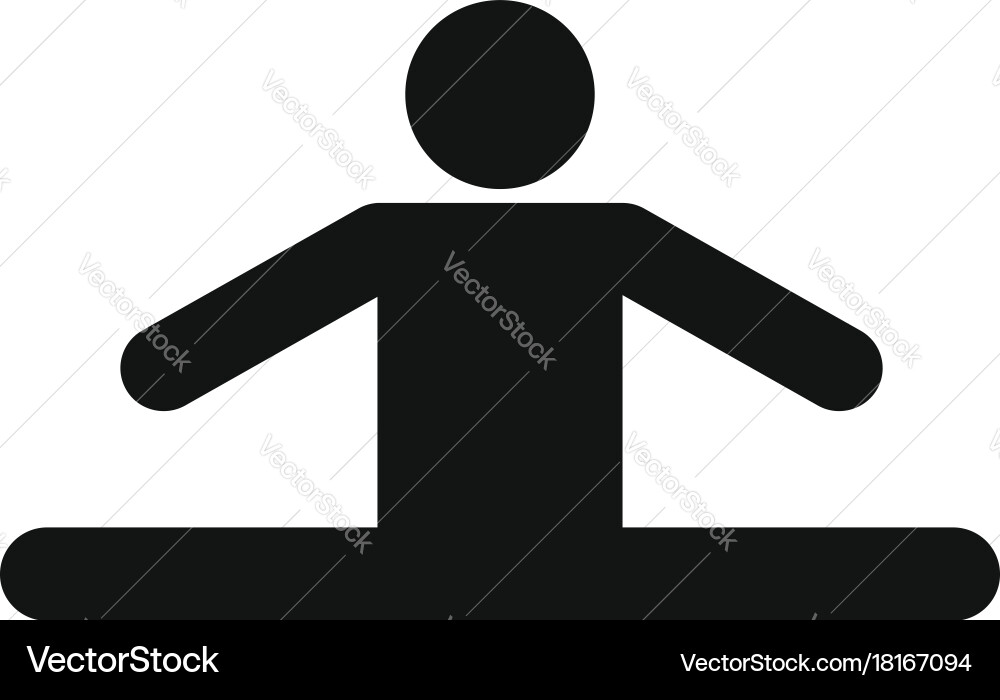 Stick figure stickman icon pictograph simple Vector Image