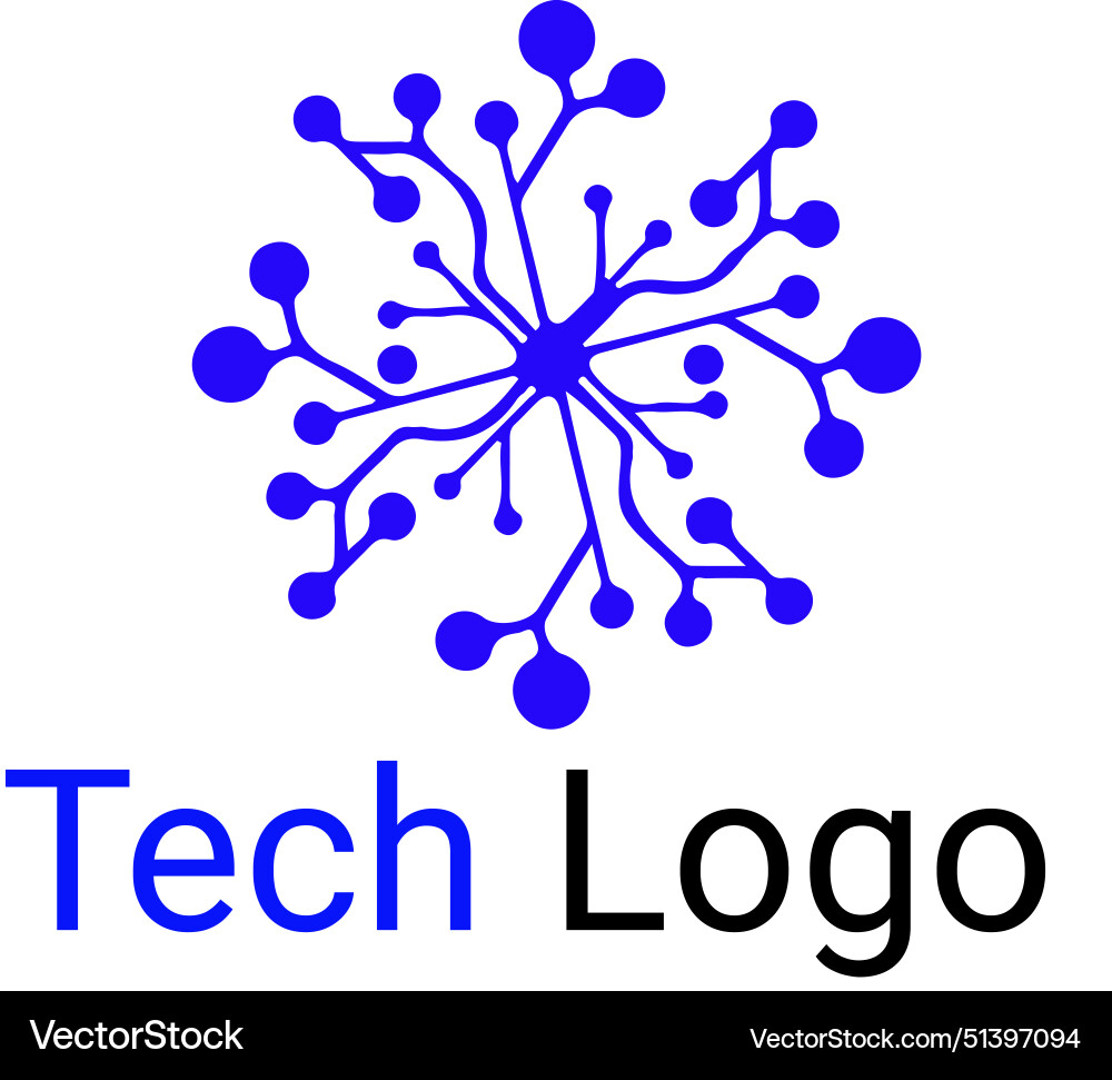 Tech-logo-editable-templates Royalty Free Vector Image