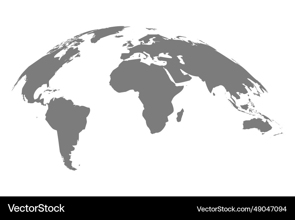 World map gray planet template isolated Royalty Free Vector