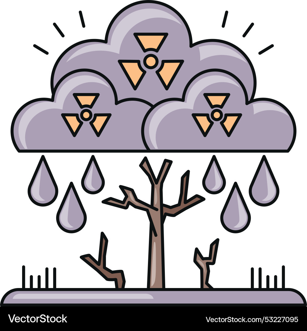 Climate change rain and thunderstorm Royalty Free Vector
