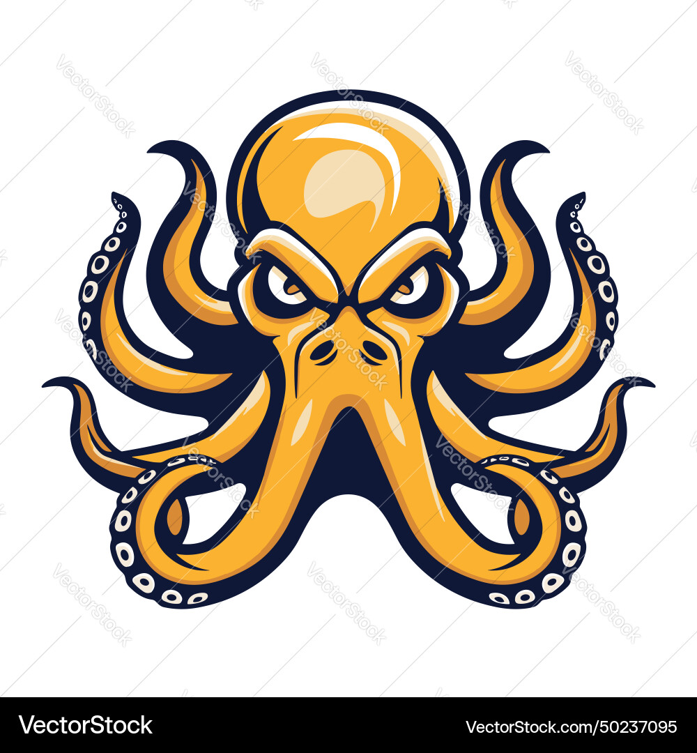 Cyber Sports Octopus Logo Royalty Free Vector Image