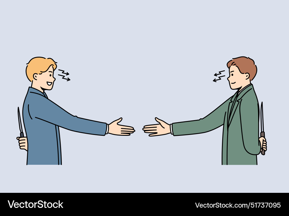 Deceptive Business Partners Royalty Free Vector Image