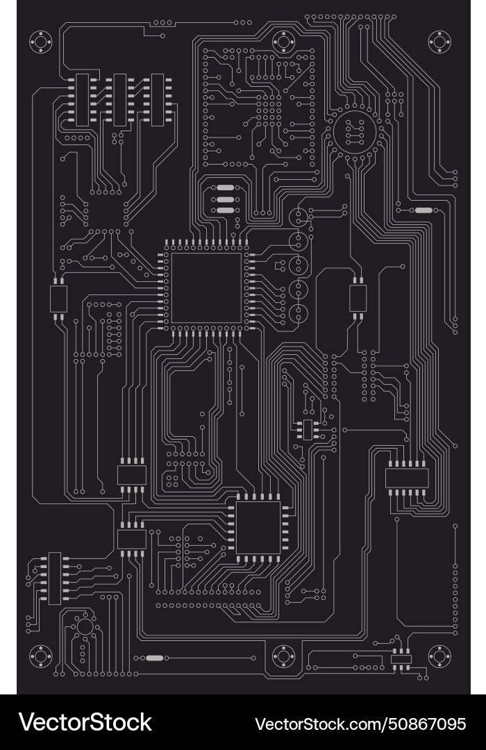 Electrical circuit diagram of communication Vector Image