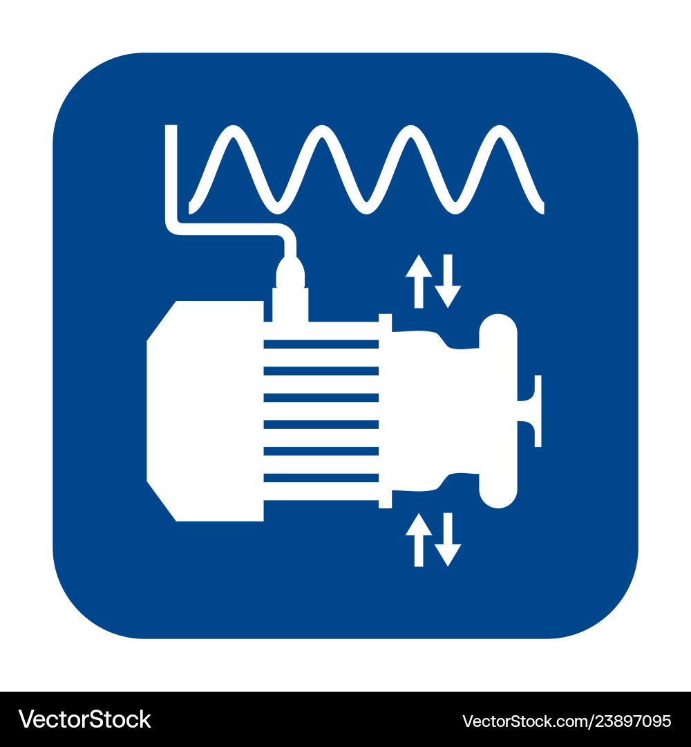 Flat design icon of vibration analysis Royalty Free Vector