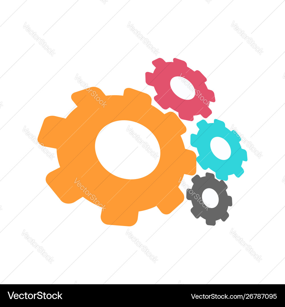 Gear icon template Royalty Free Vector Image - VectorStock