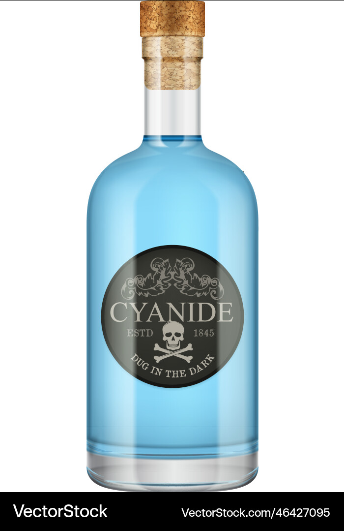 Realistic poison bottle Royalty Free Vector Image