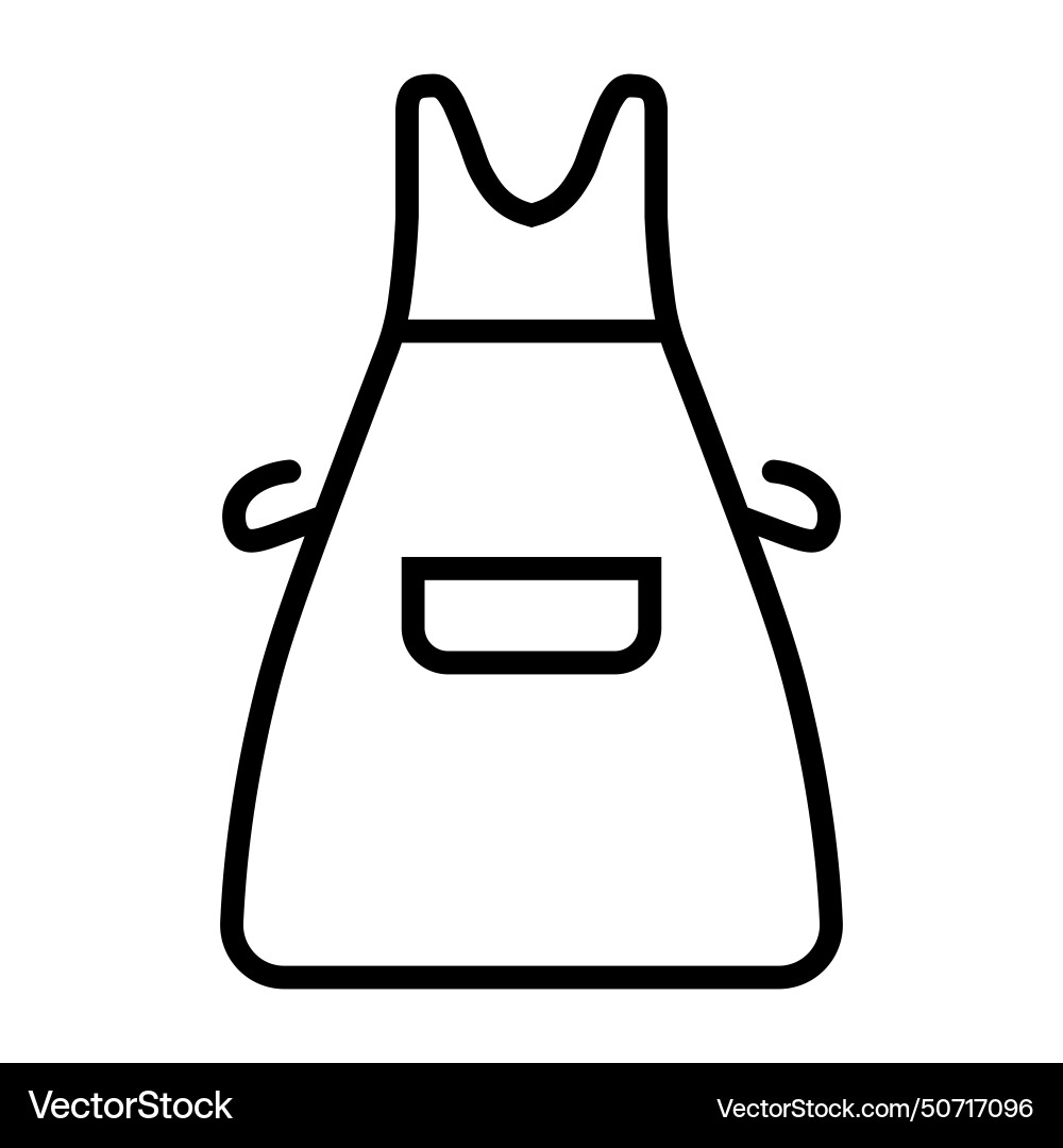 Black apron icon on white background Royalty Free Vector