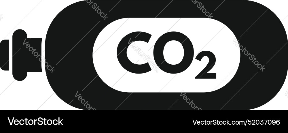 Co2 gas cylinder icon representing carbon dioxide Vector Image