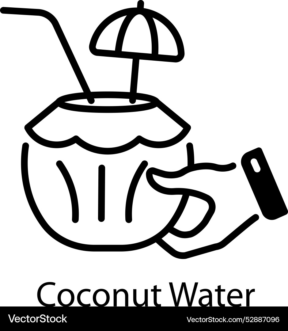 Coconut water Royalty Free Vector Image - VectorStock