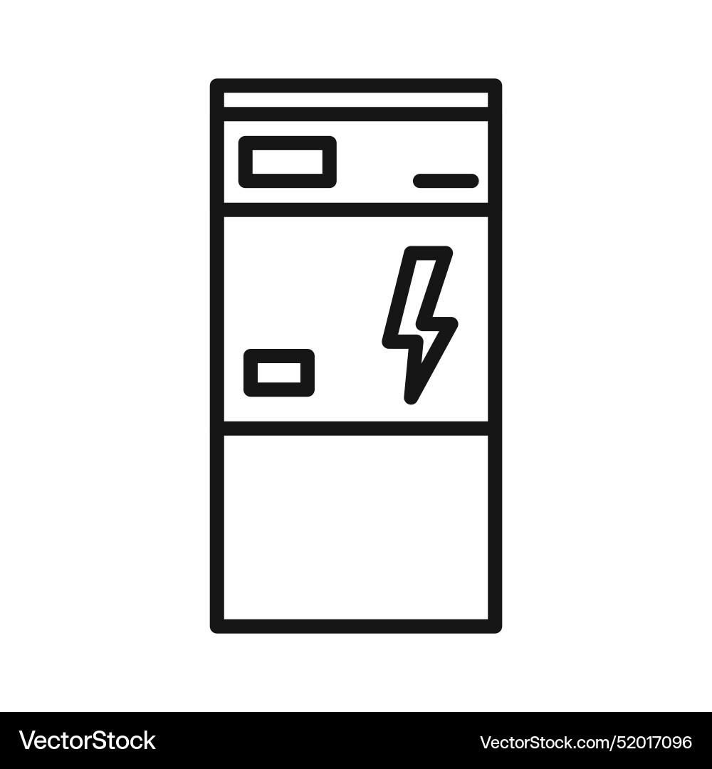 Electric heating boiler icon black line art Vector Image
