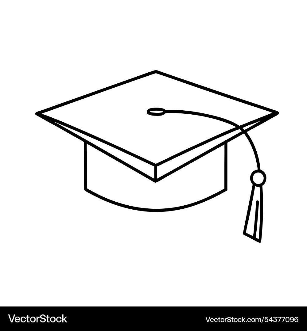 Graduation hat Royalty Free Vector Image - VectorStock
