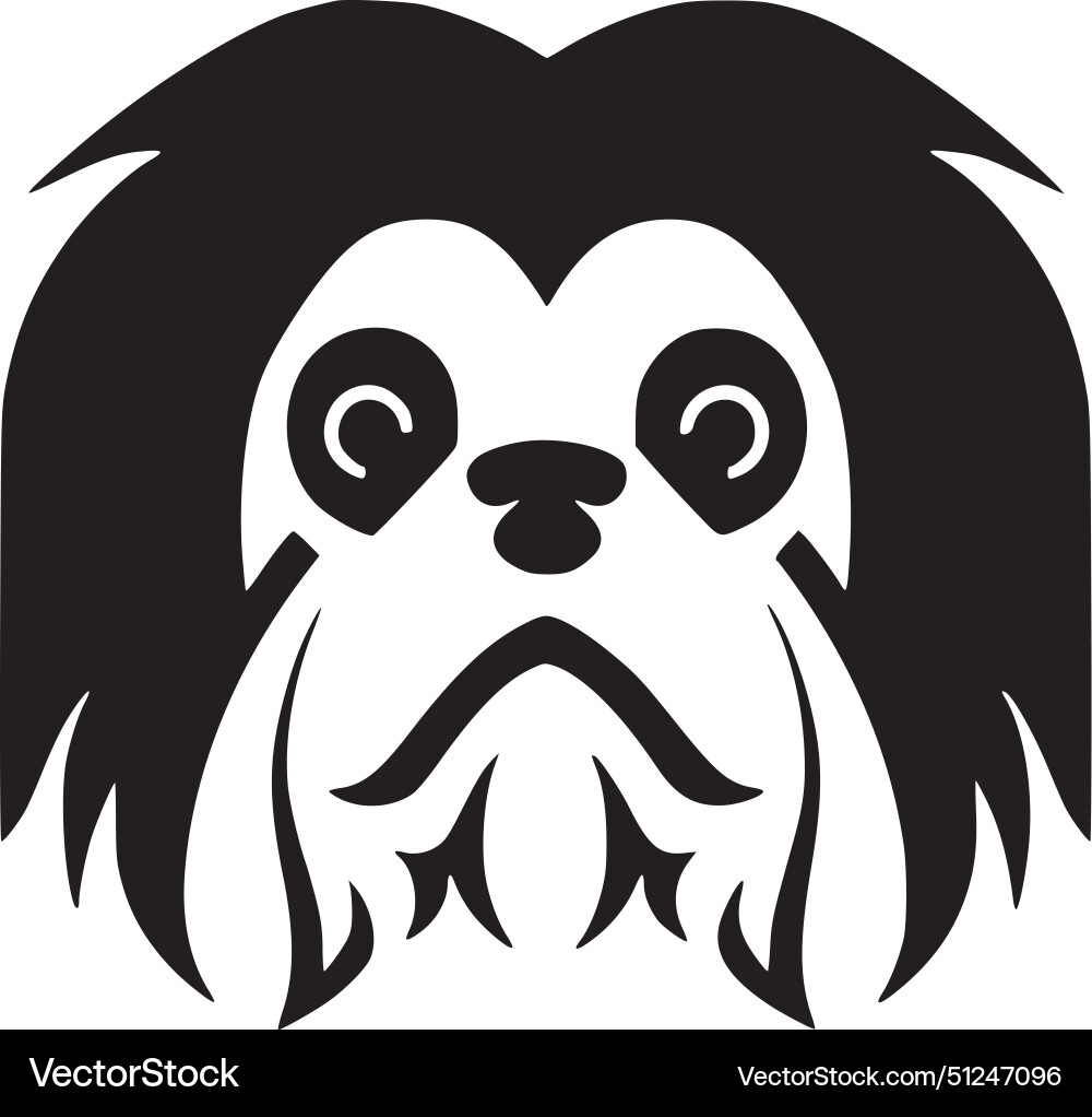 Japanese chin - minimalist and flat logo Vector Image