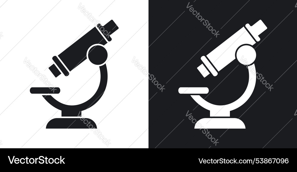 Microscope icon set Royalty Free Vector Image - VectorStock