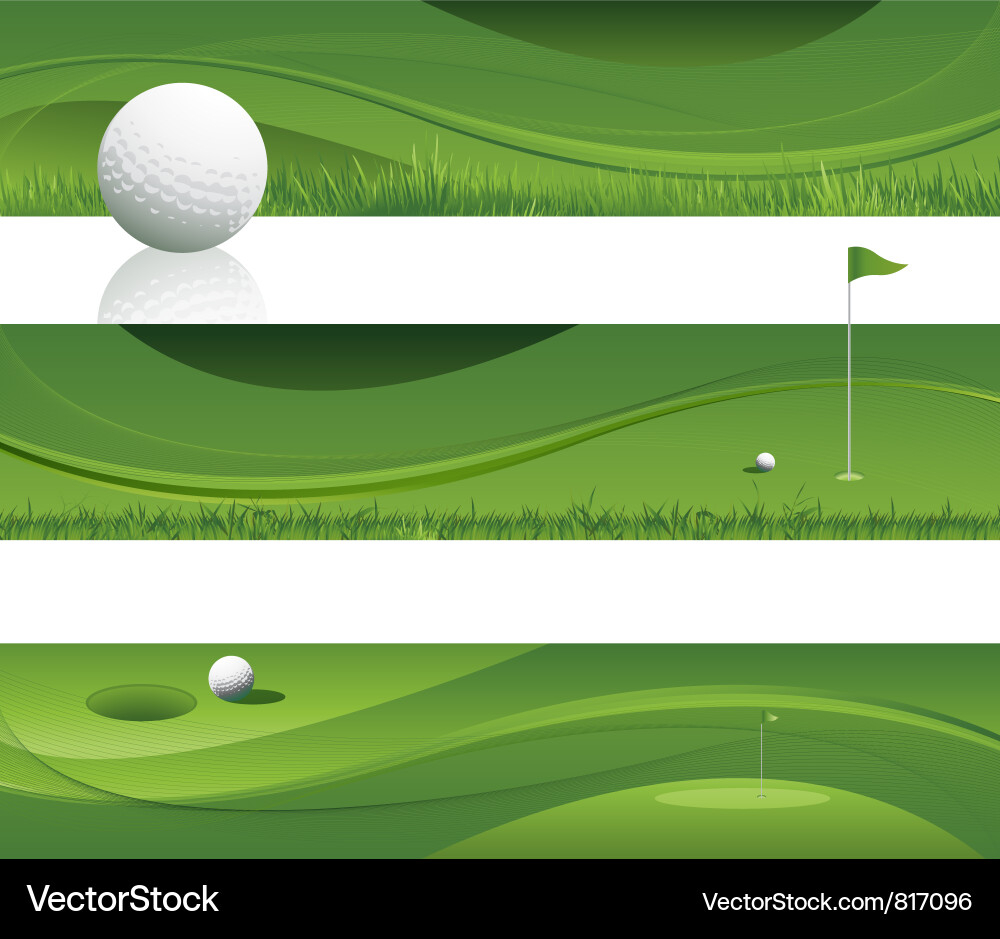 Modern Golf Green Background Royalty Free Vector Image