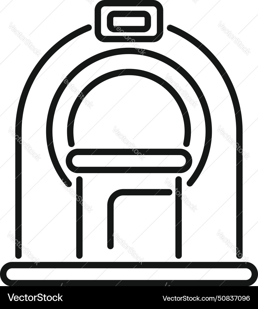 Monitor device exam icon outline patient Vector Image