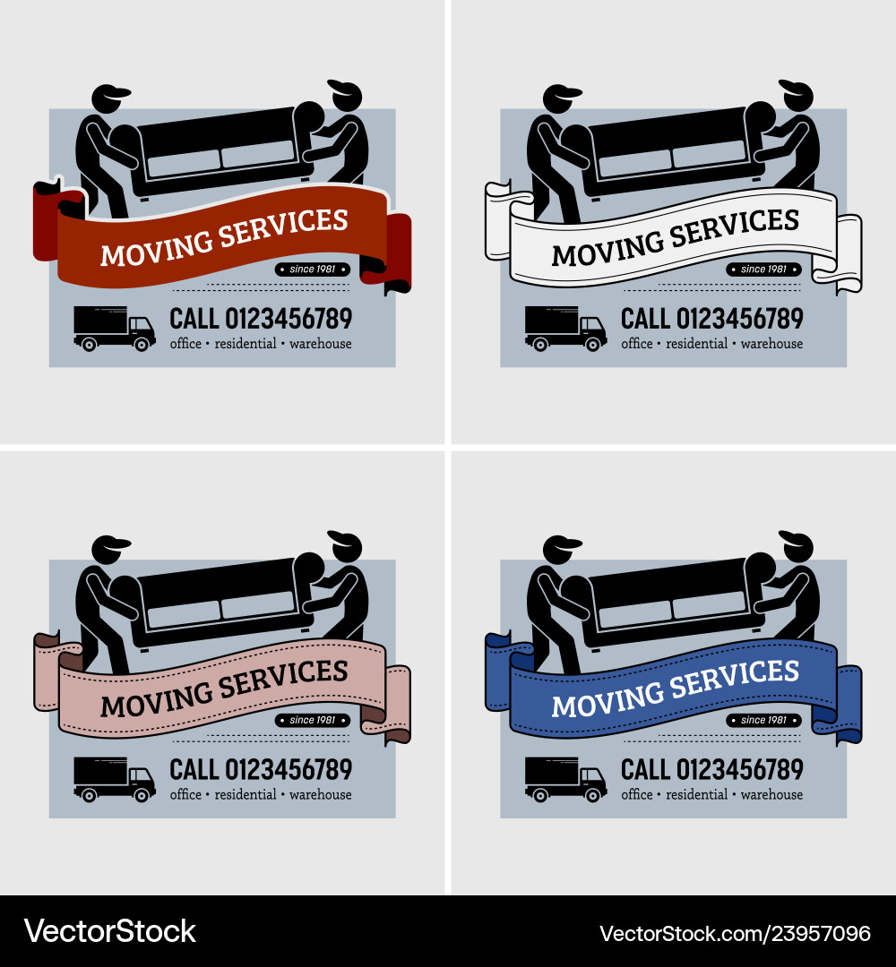 Moving services company logo design artwork Vector Image