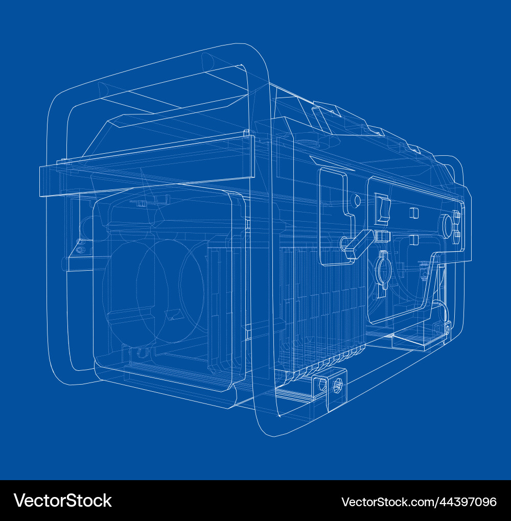 Portable electro generator Royalty Free Vector Image