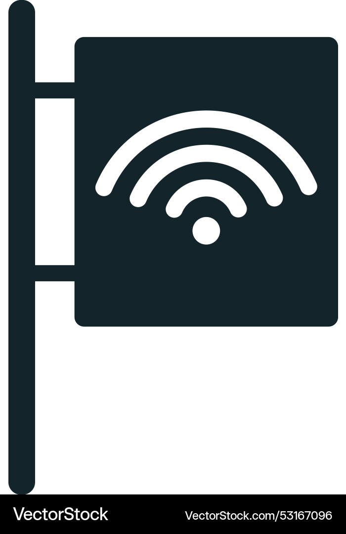 Public wifi hotspot sign indicating free wireless Vector Image