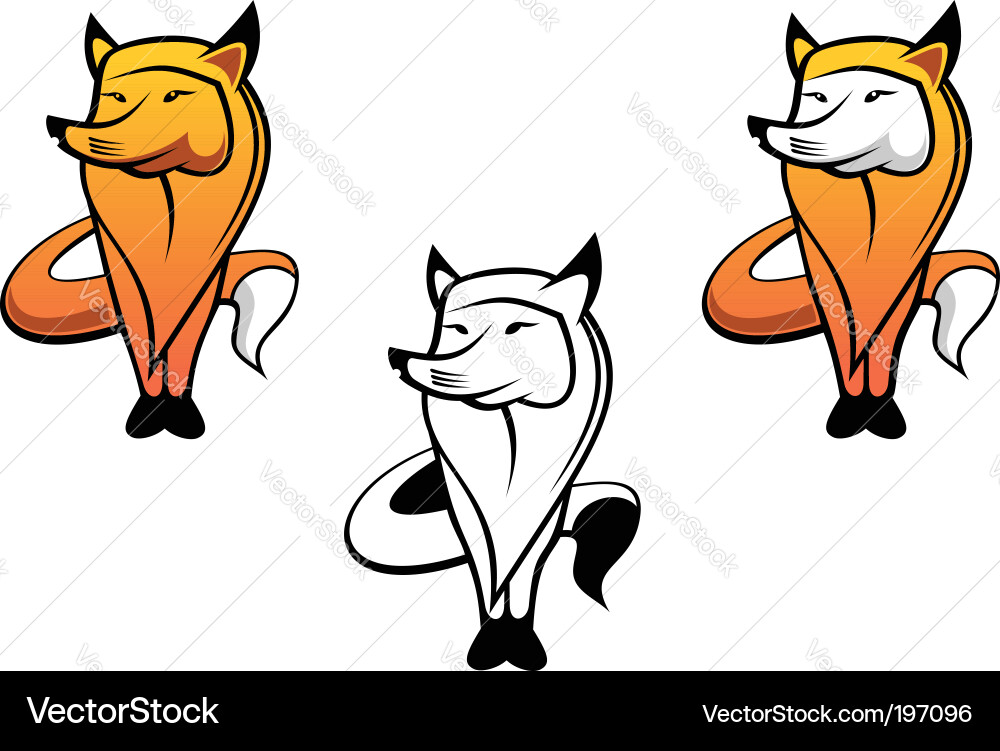 Red fox Royalty Free Vector Image - VectorStock