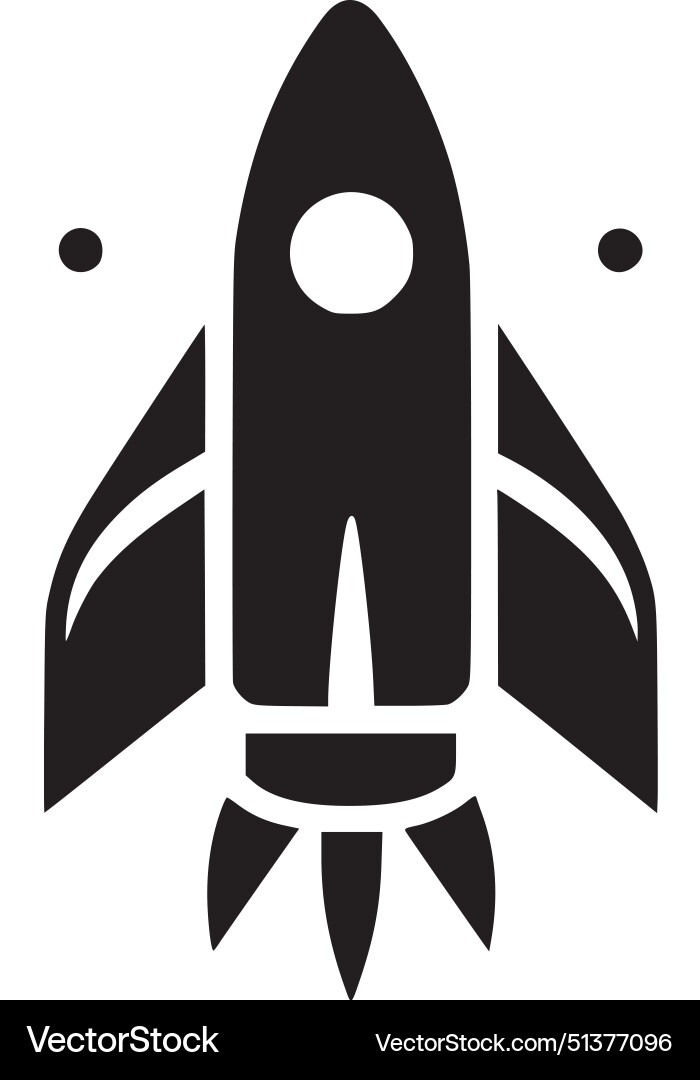 Rocket - minimalist and simple silhouette Vector Image