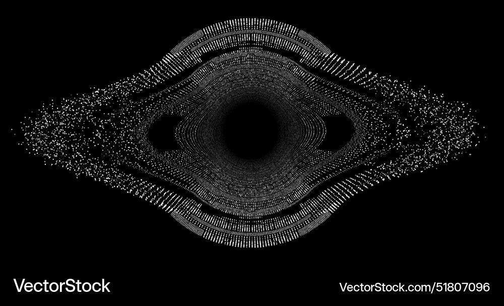 Wave pattern 3d glowing abstract digital Vector Image